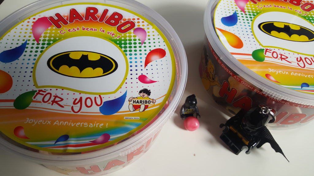 La boîte de bonbons Haribo personnalisée Batman